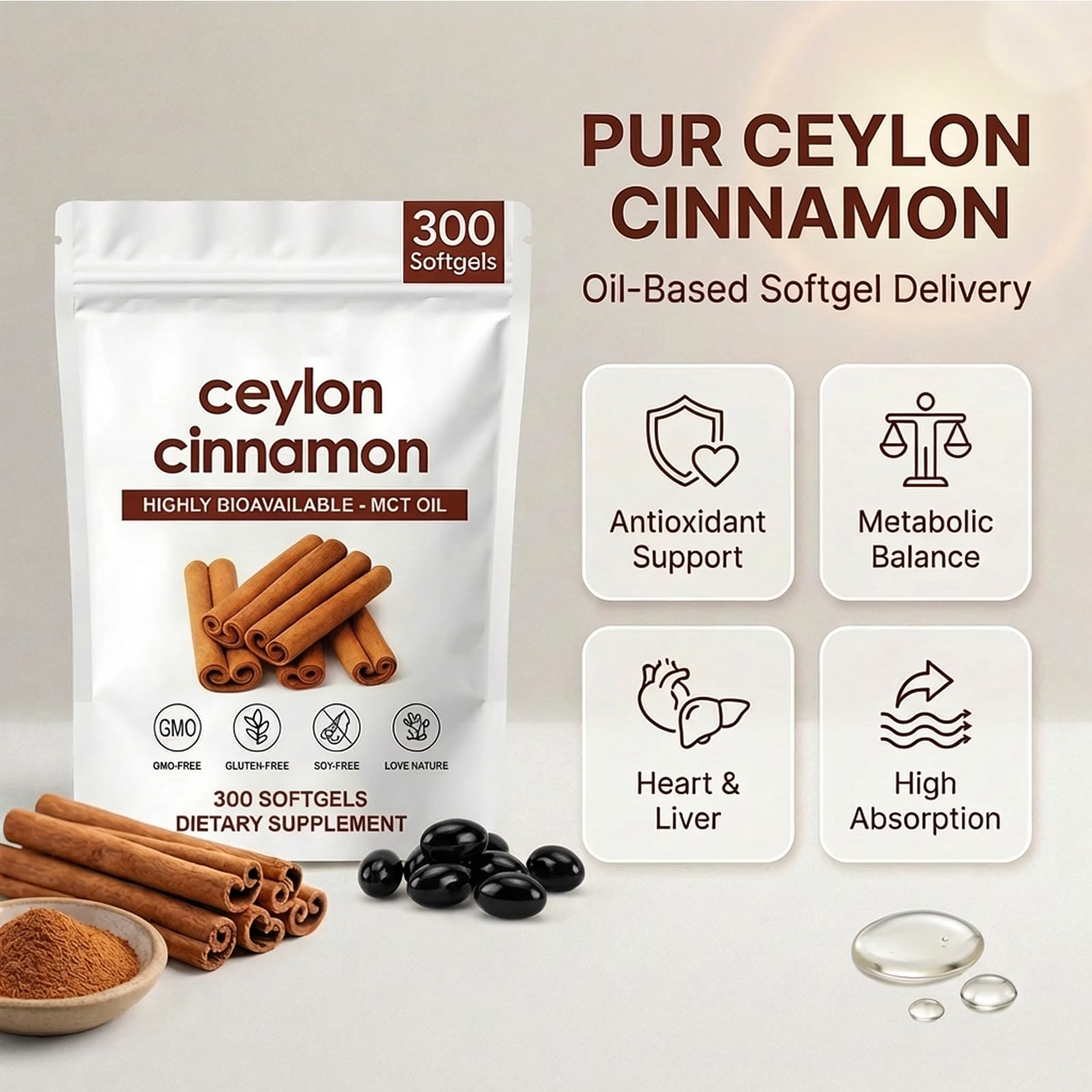 300 mg Ceylon cinnamon supplement
