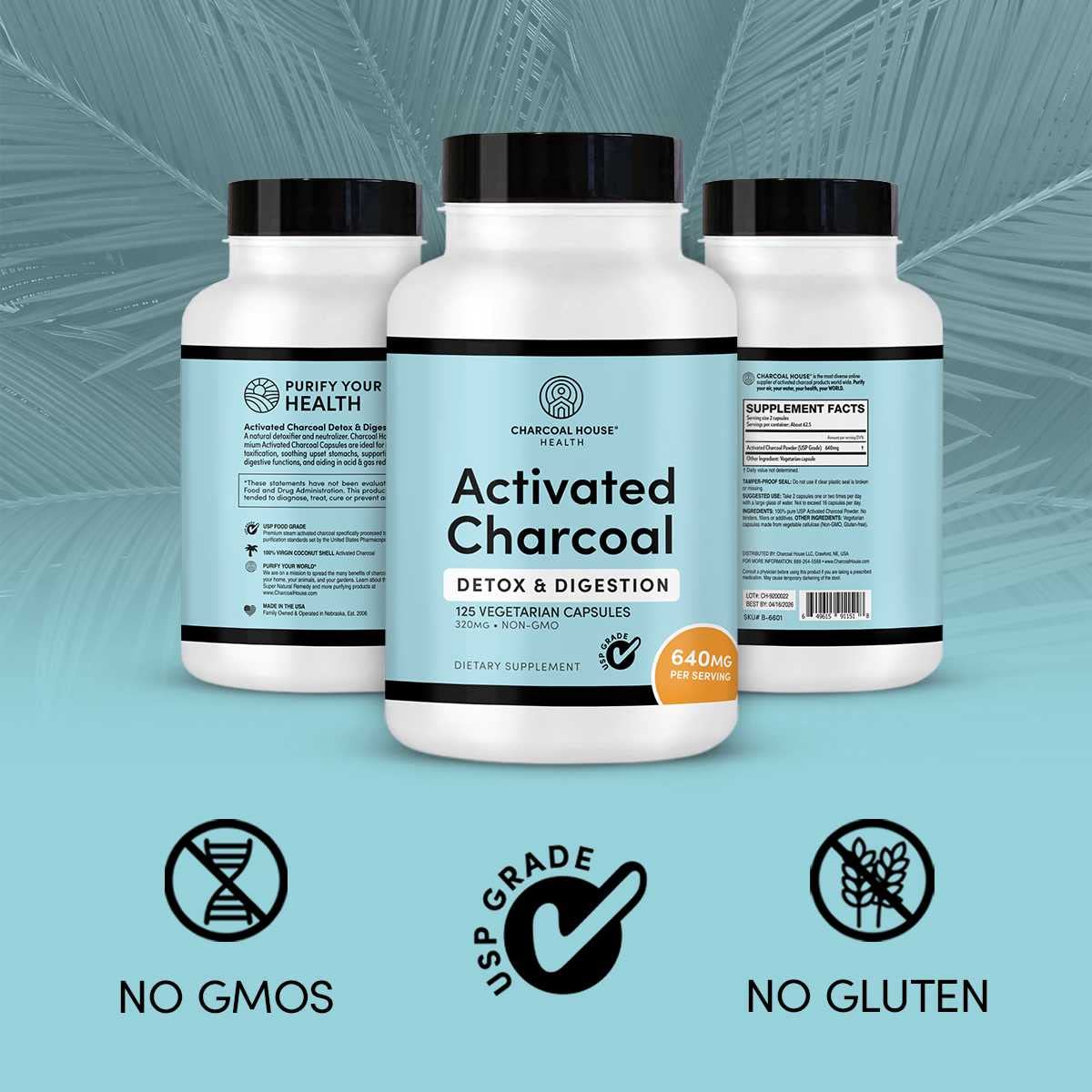 300 mg charcoal for digestive health