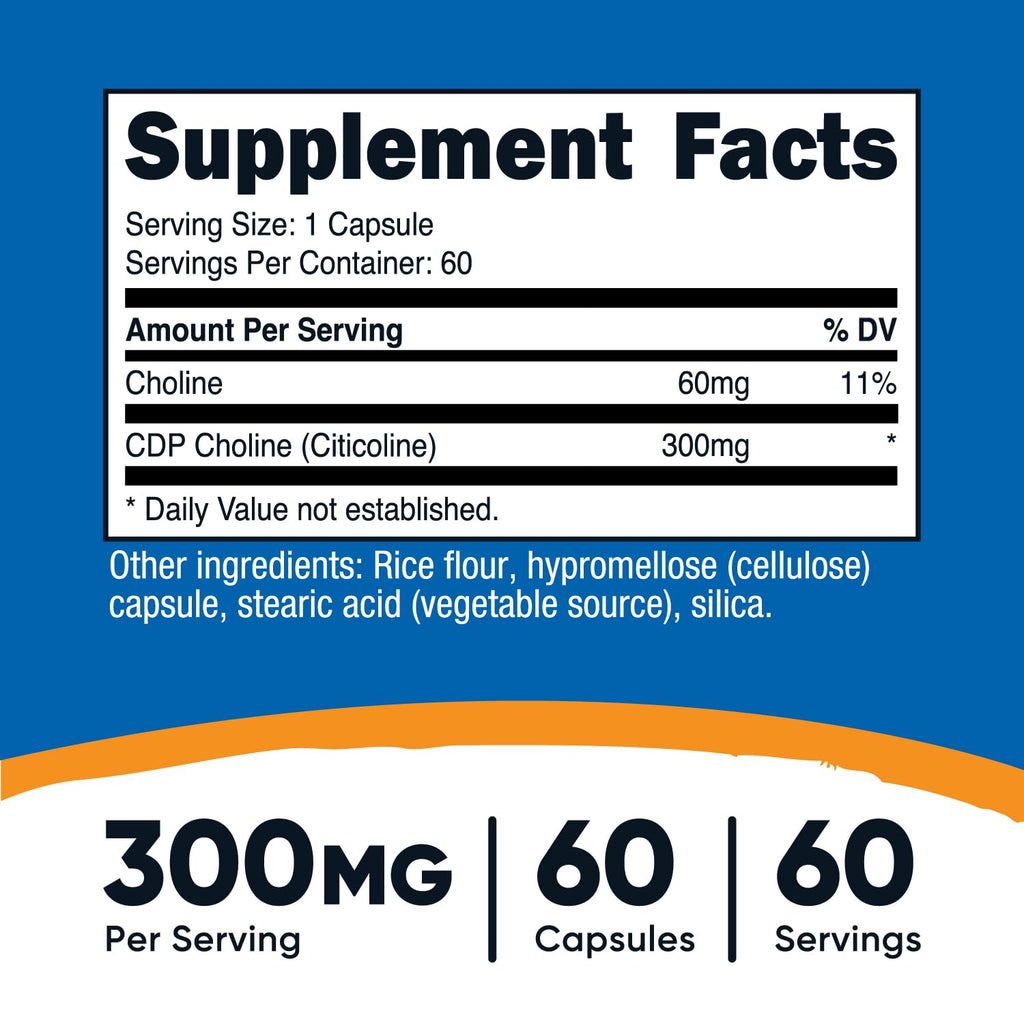 300 mg Citicoline for brain health