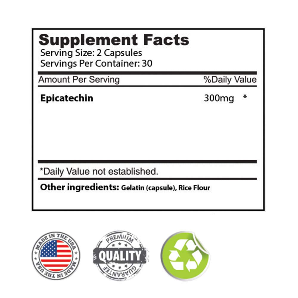 300 mg Epicatchin capsules for energy