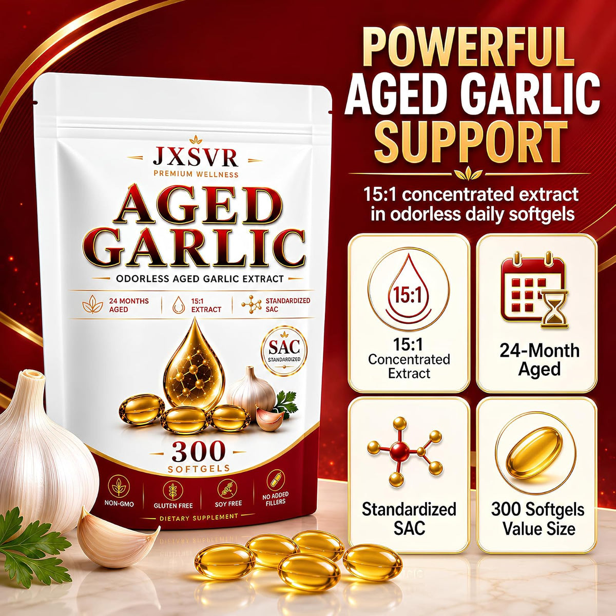 300 mg garlic extract softgels