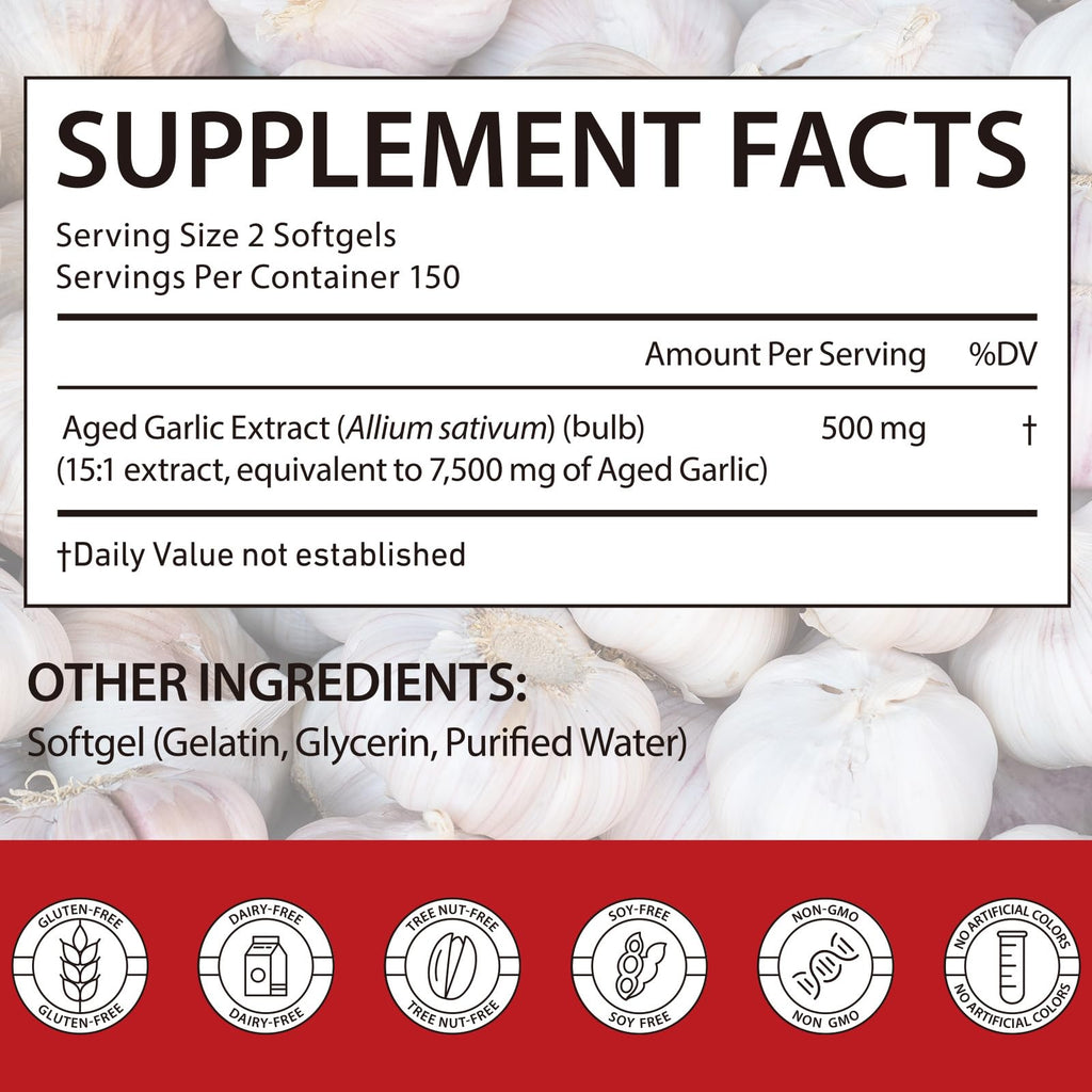 300 mg garlic supplement for health