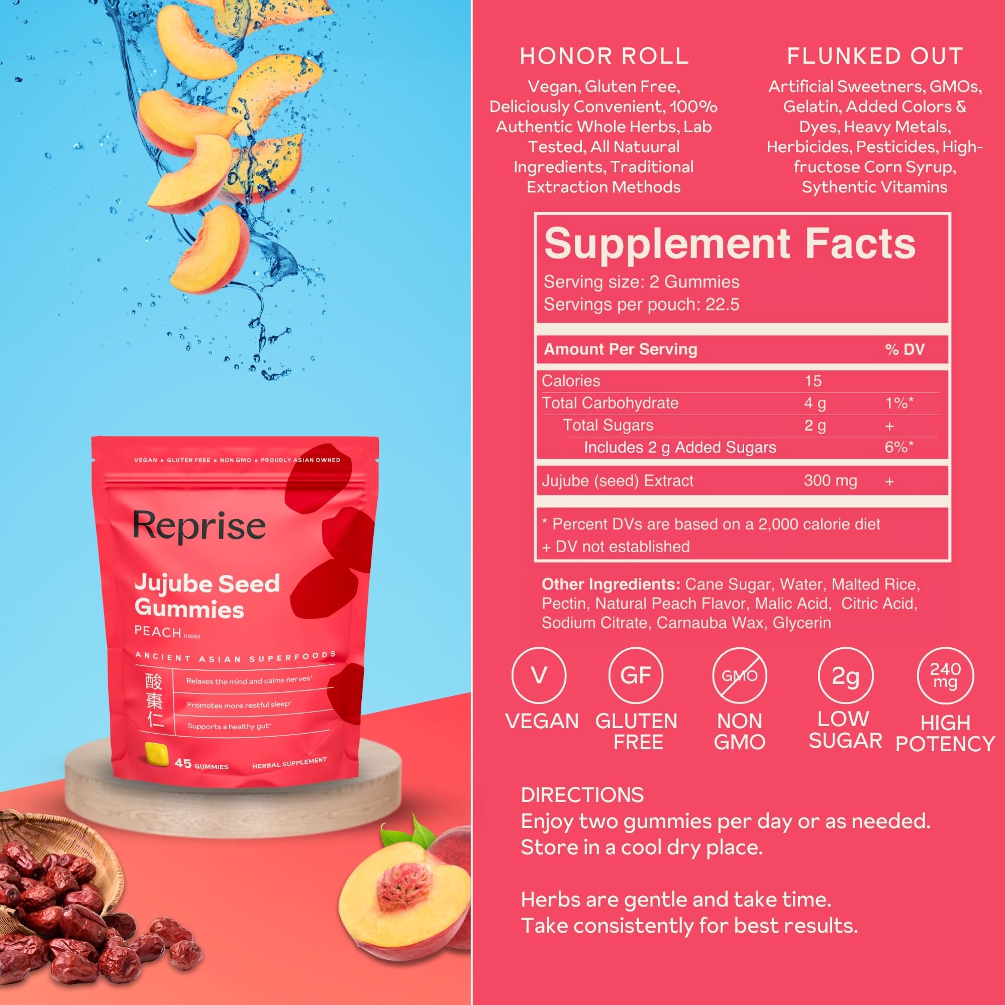 300 mg jujube seeds per serving
