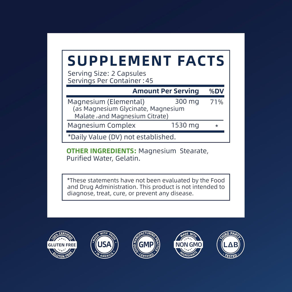 300 mg magnesium capsules for muscle support