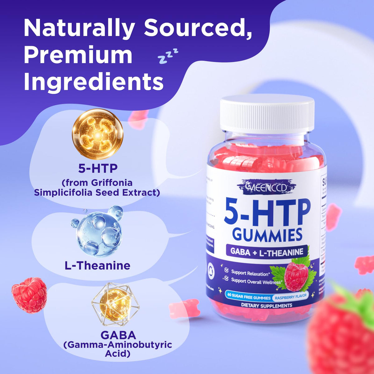 300 mg MEENCCD 5-HTP gummies