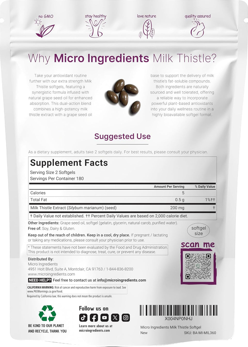 300 mg milk thistle extract capsules