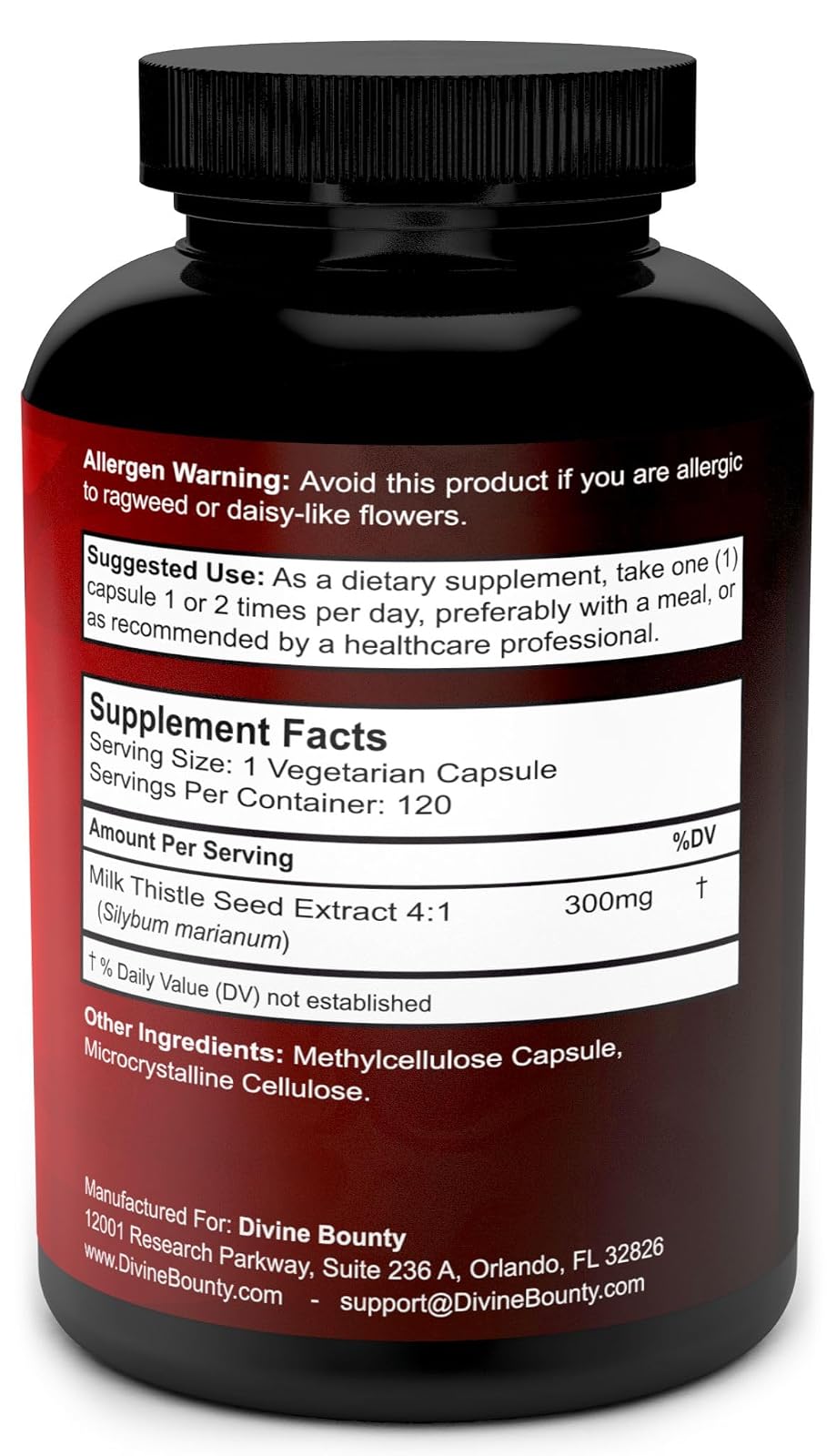 300 mg milk thistle for liver health