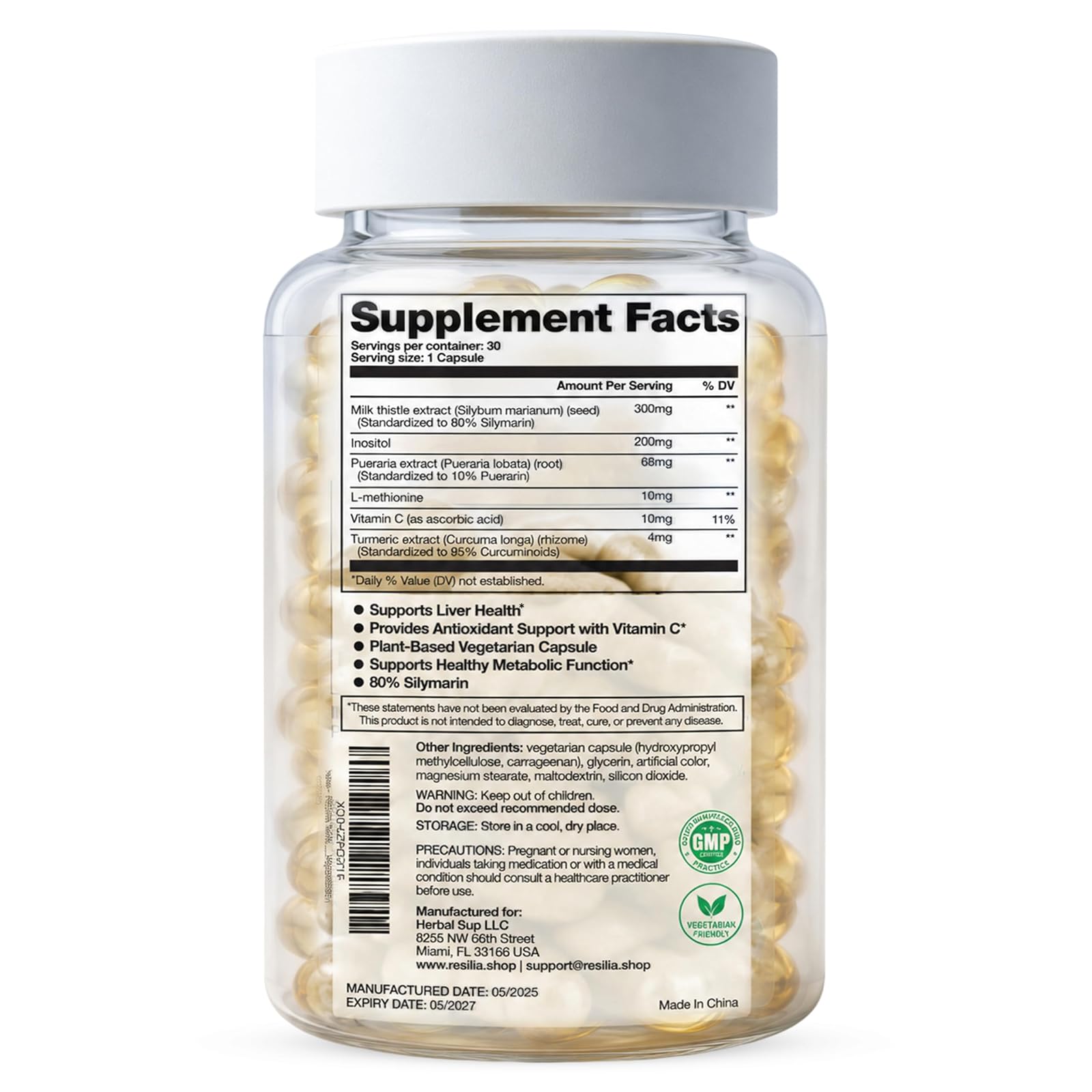 300 mg Milk Thistle Silymarin supplement