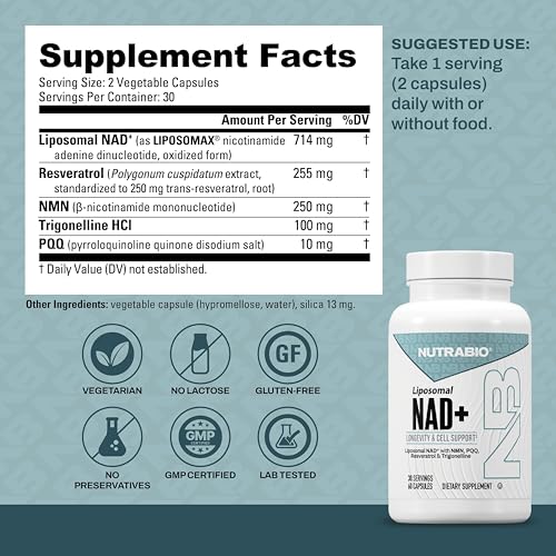 300 mg NAD+ capsules for wellness