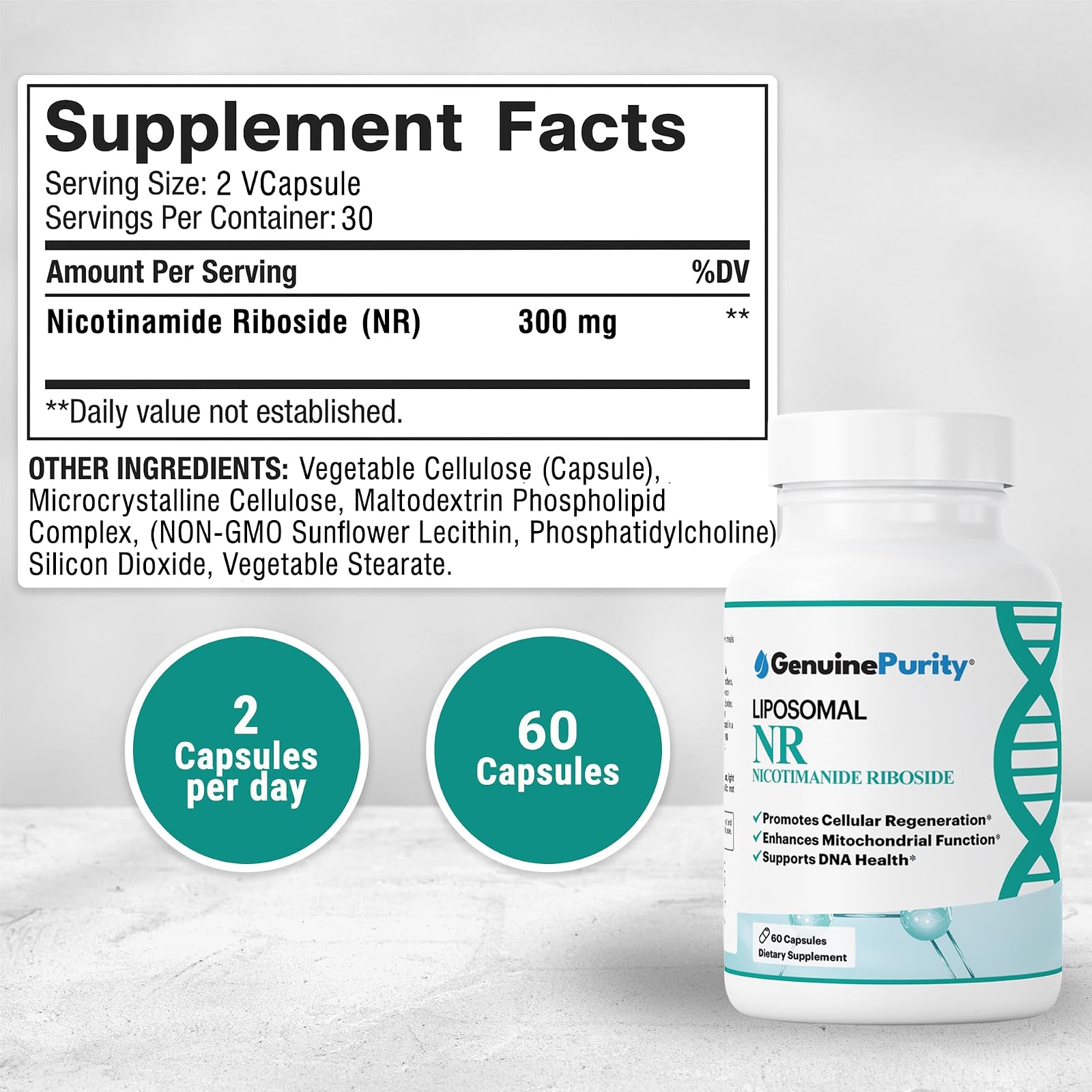 300 mg Nicotinamide Riboside for energy