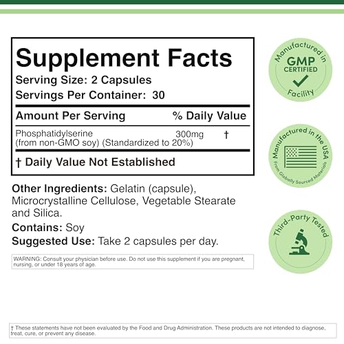 300 mg phosphatidylserine capsules for focus