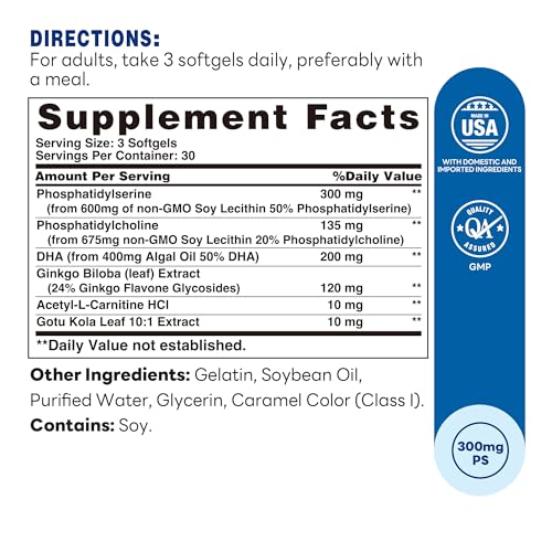 300 mg phosphatidylserine for brain health