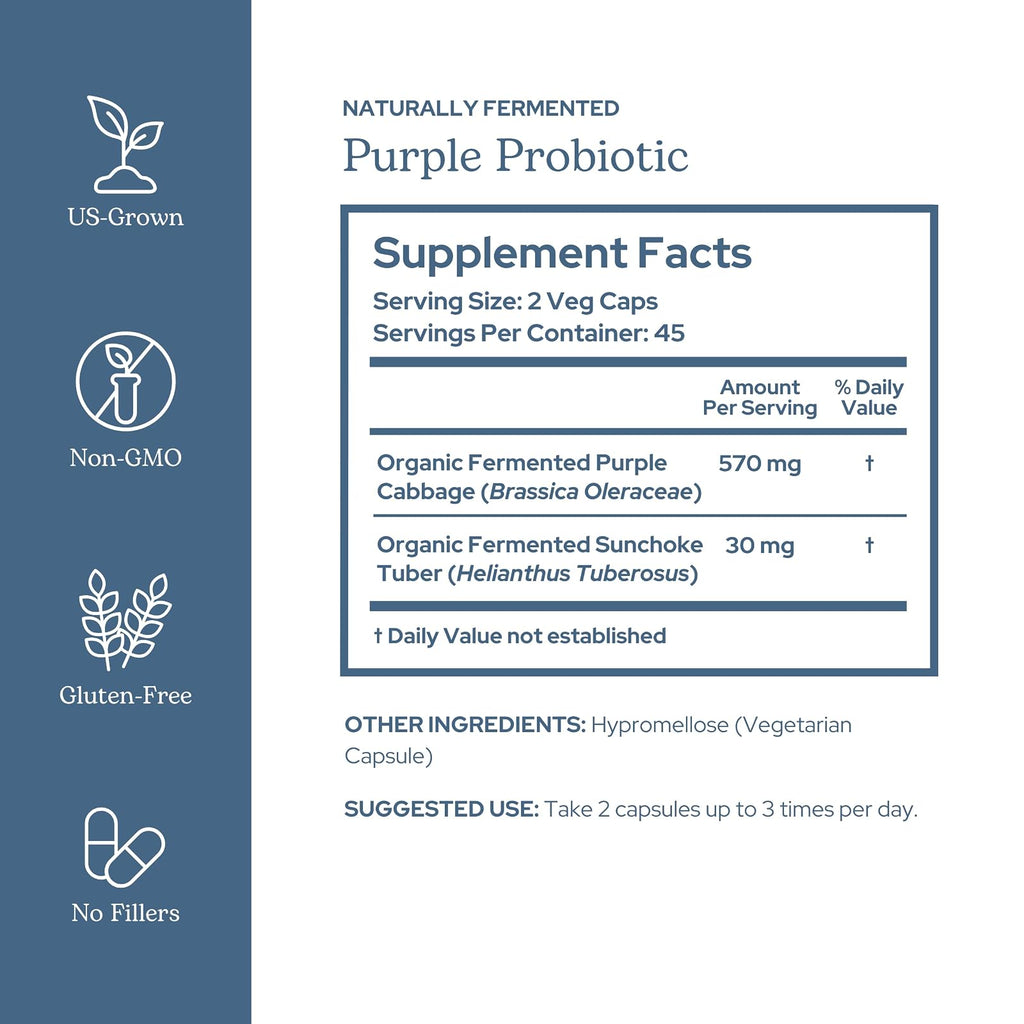 300 mg purple probiotic capsules benefits