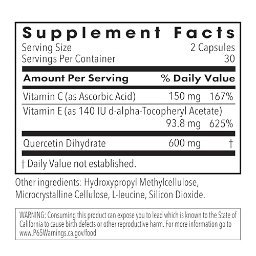 300 mg quercetin per capsule benefits