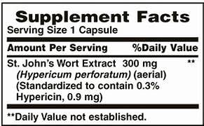 300 mg St. John's Wort benefits
