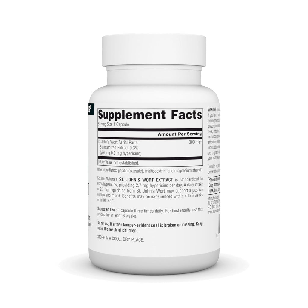 300 mg St John's Wort capsules for stress relief