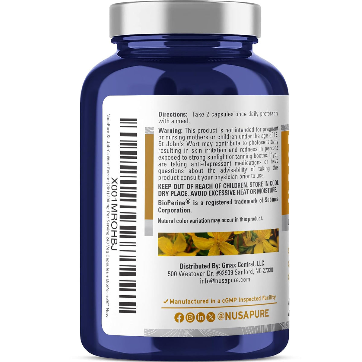 300 mg St. John's Wort capsules