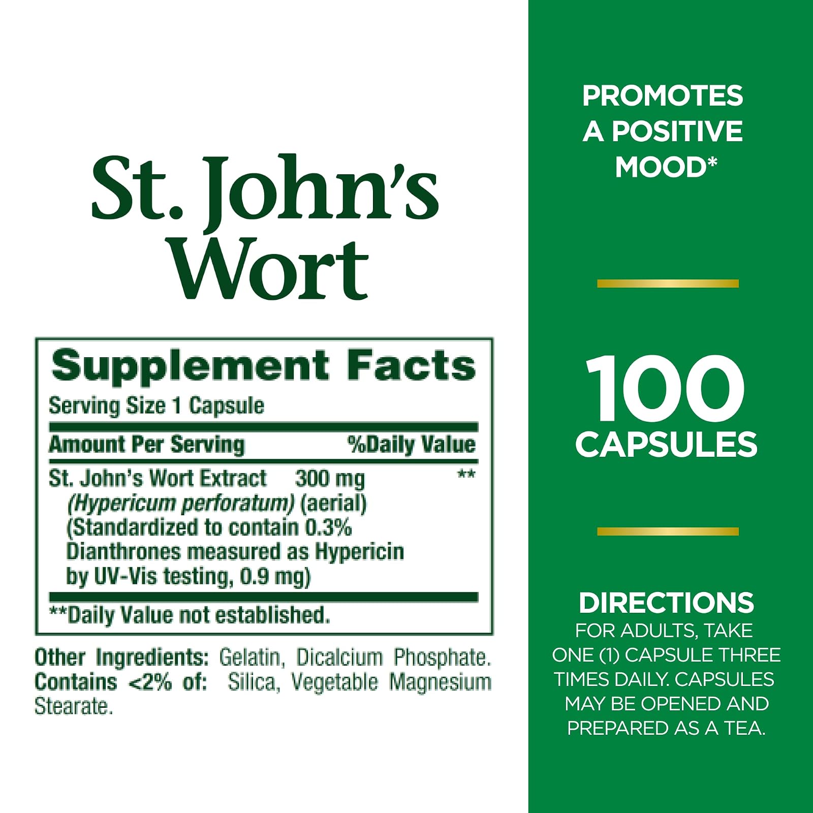 300 mg St. John's Wort supplement