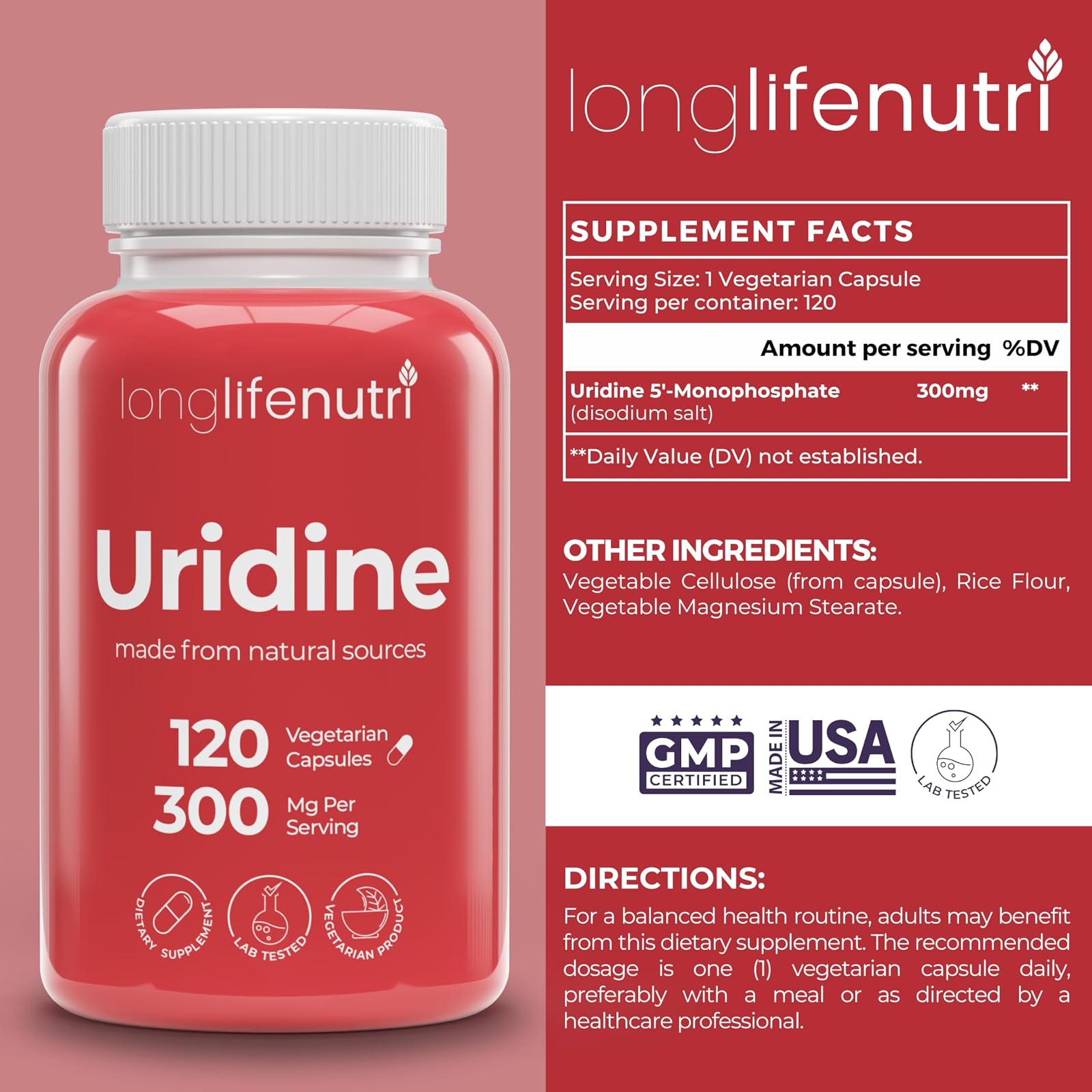 300 mg Uridine Monophosphate benefits