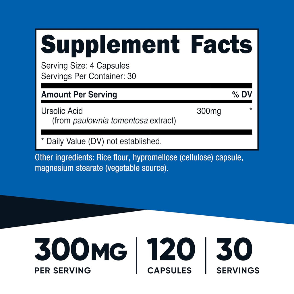 300 mg Ursolic Acid for energy