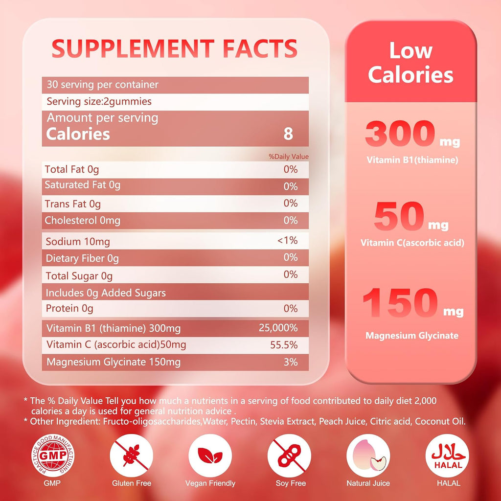 300 mg Vitamin B1 gummy supplements