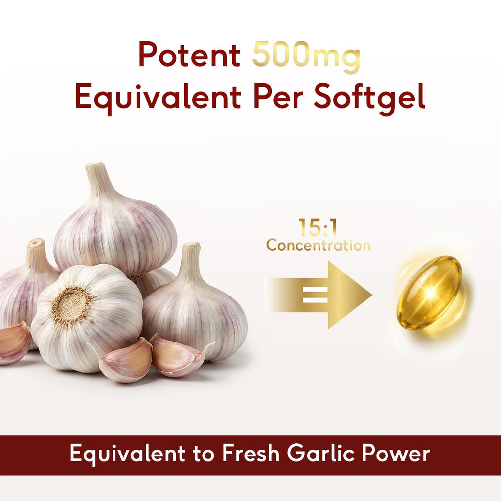 300 softgels for daily garlic intake
