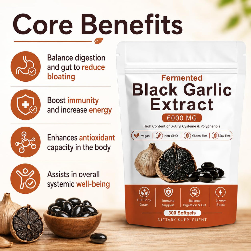 300 softgels of black garlic extract