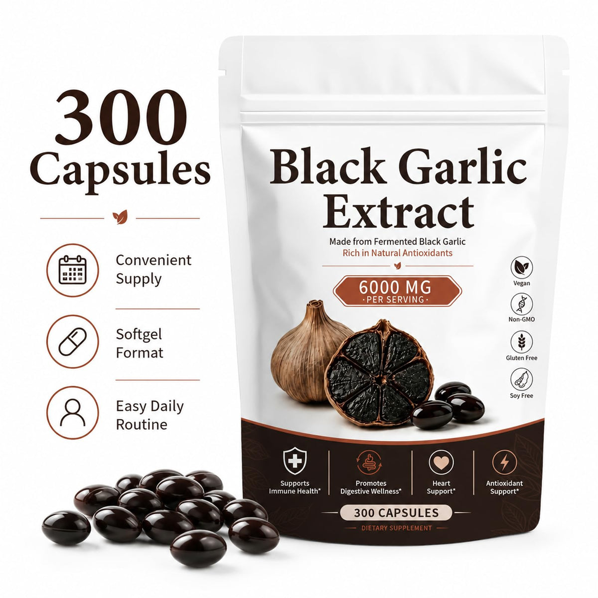 300 softgels of garlic extract