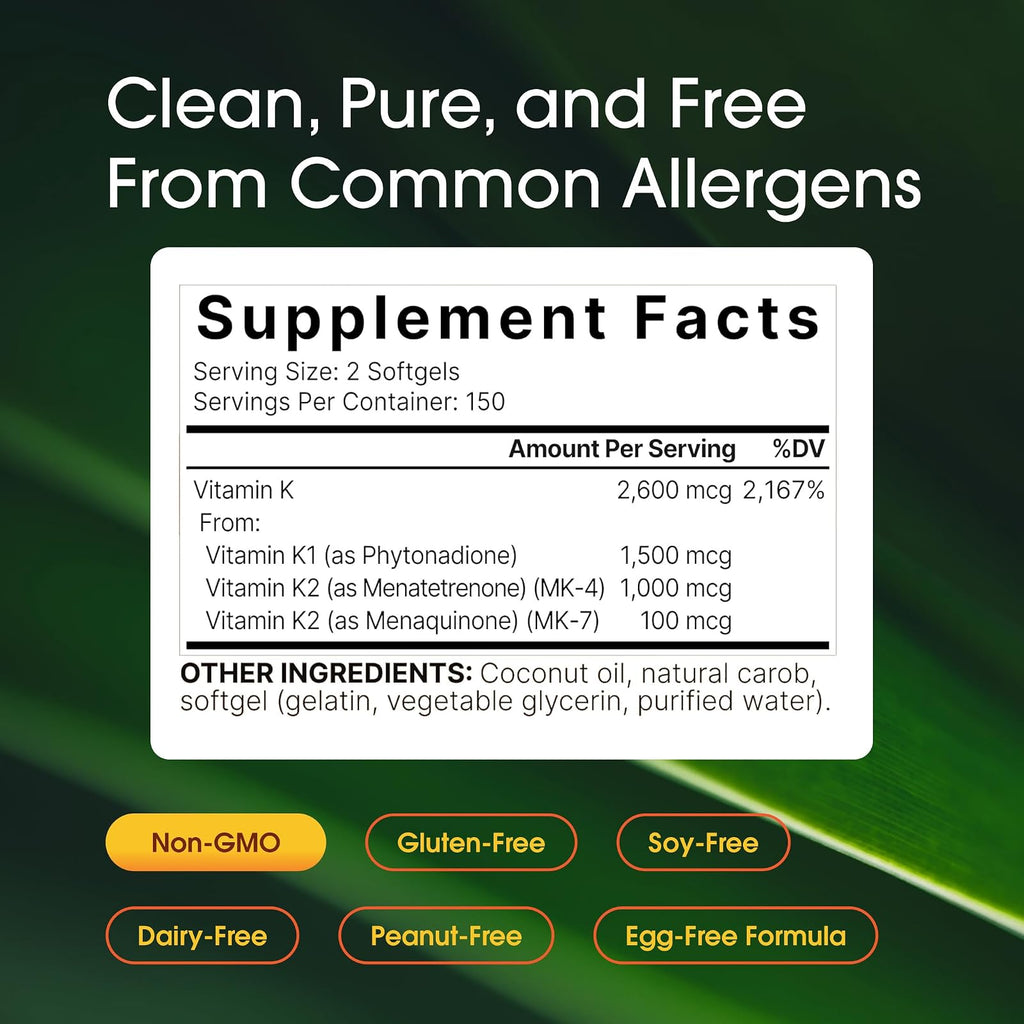300 softgels of vitamin K complex