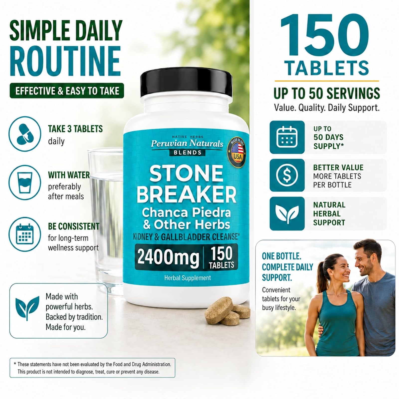 300 tablets of Chanca Piedra