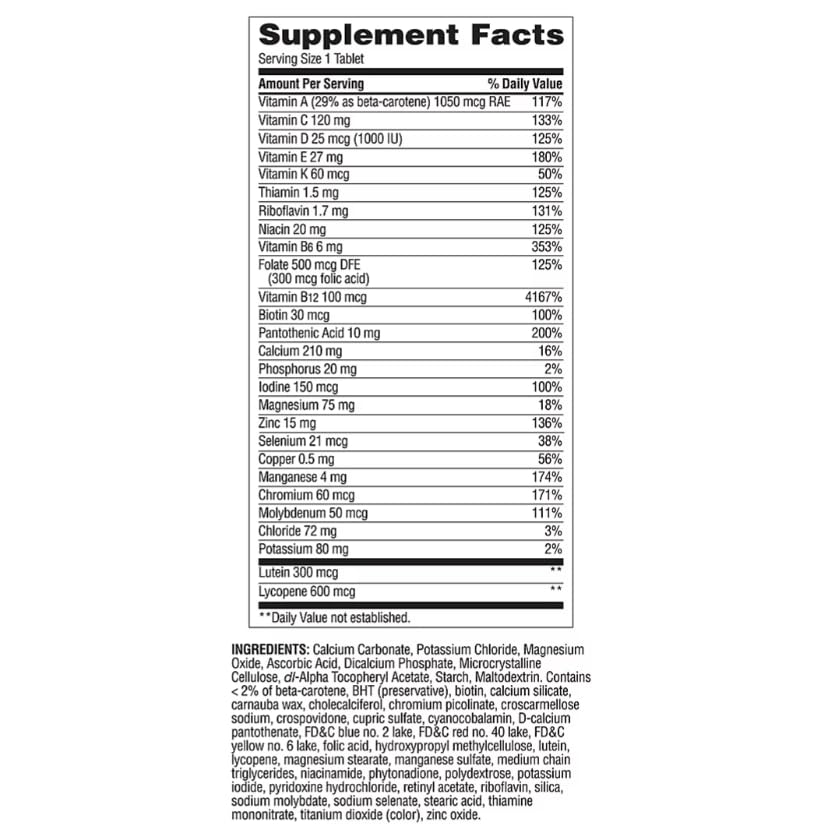 300 tablets of essential vitamins