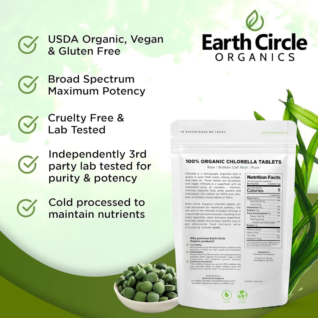 300 tablets of organic chlorella