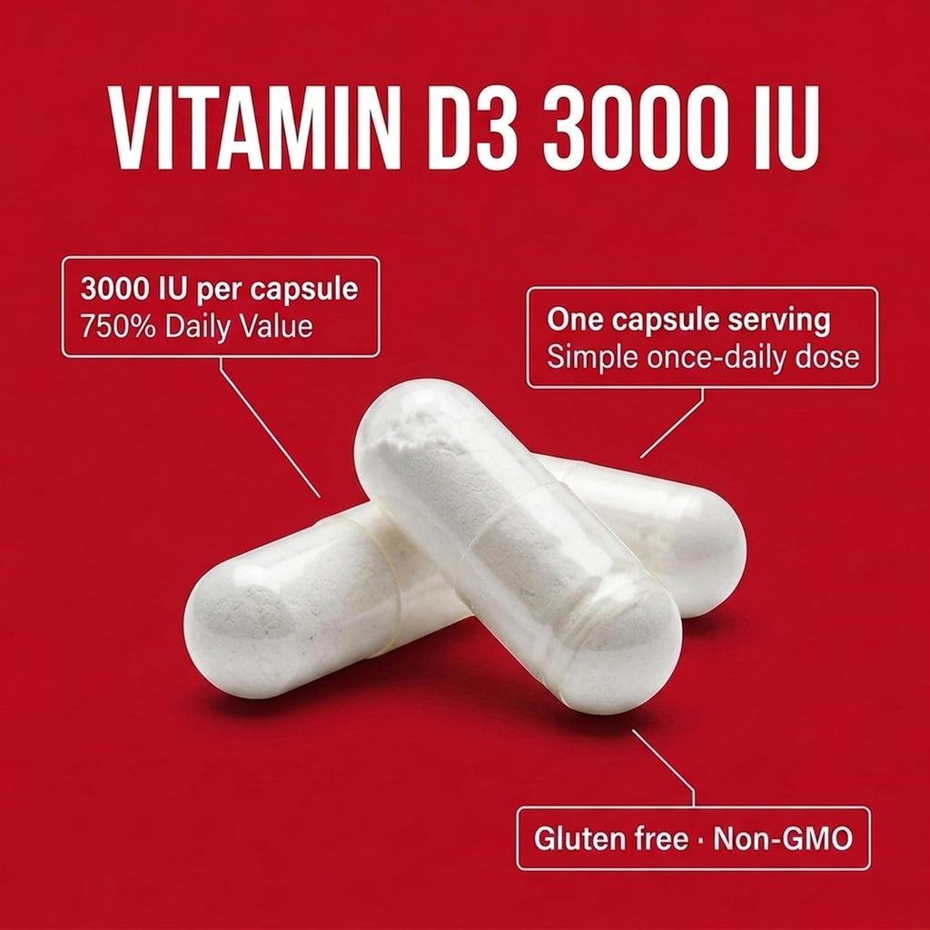 3000 IU vitamin D3 supplement