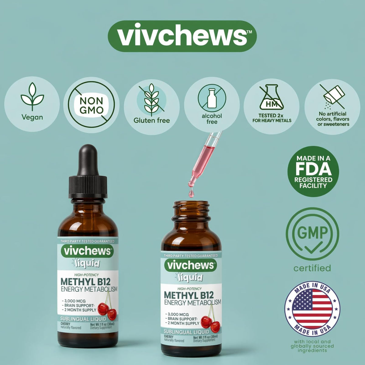 3000 mcg Methyl B12 for vitality