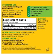 3000 mcg vitamin B12 daily dosage