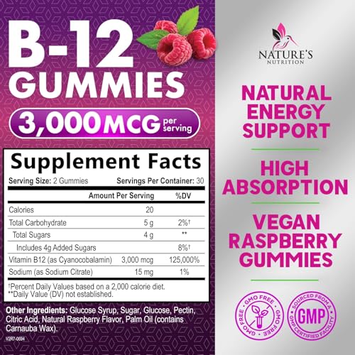 3000 mcg vitamin B12 supplement
