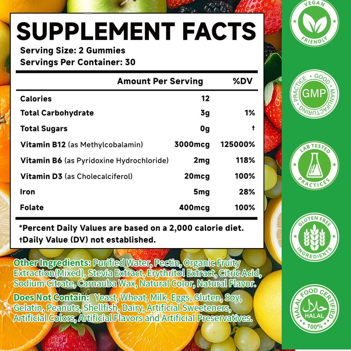 3000 mcg vitamin B12 supplement