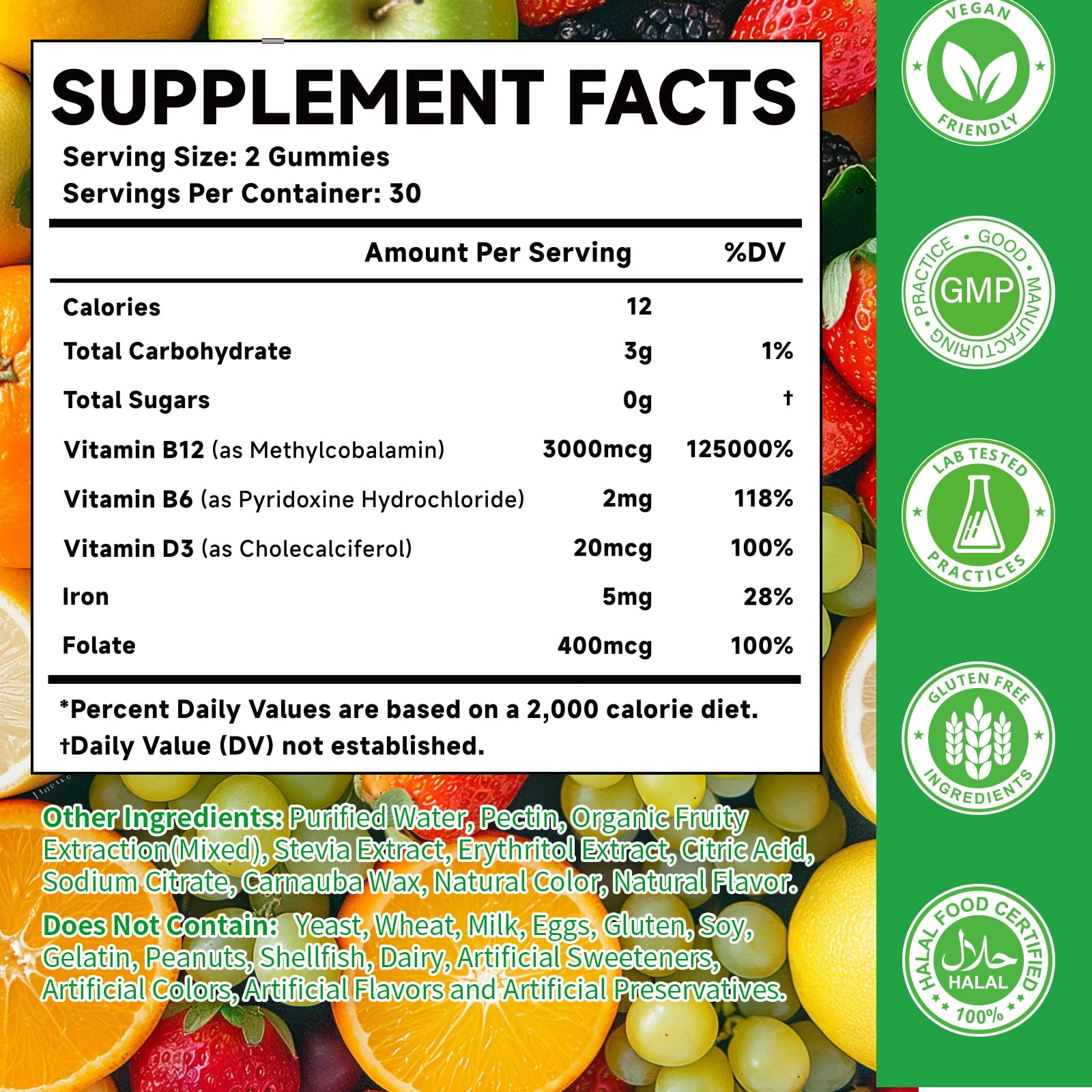3000 mcg vitamin B12 supplement