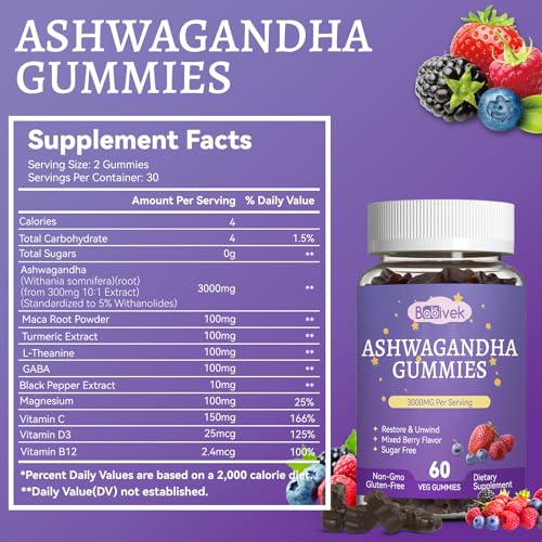 3000 mg Ashwagandha gummies for wellness