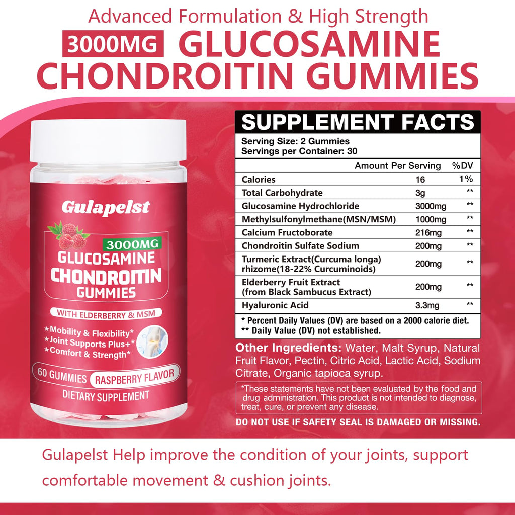 3000 mg chondroitin supplement gummies