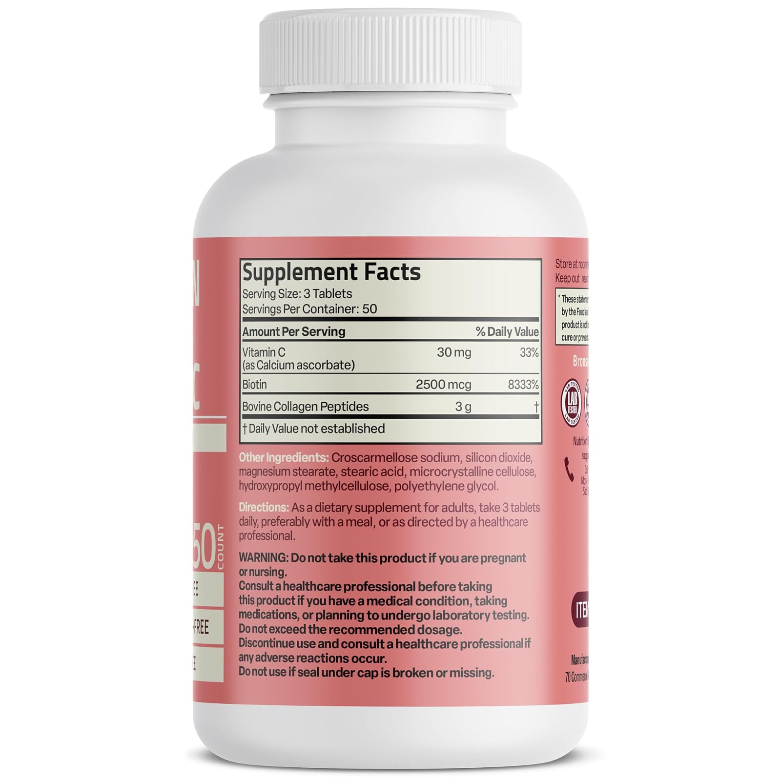 3000 mg collagen tablets for skin