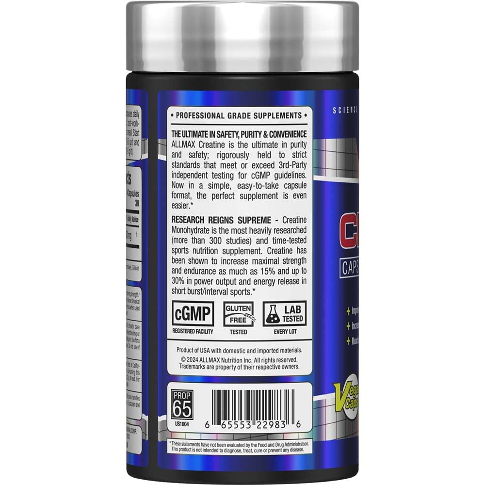 3000 mg creatine capsules for energy