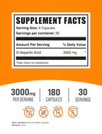 3000 mg D-Aspartic Acid capsules for men
