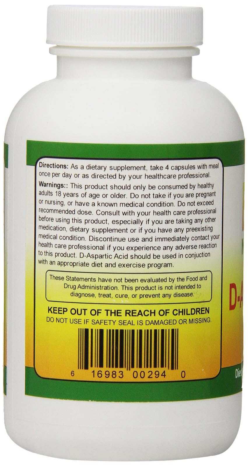 3000 mg D-Aspartic Acid for energy