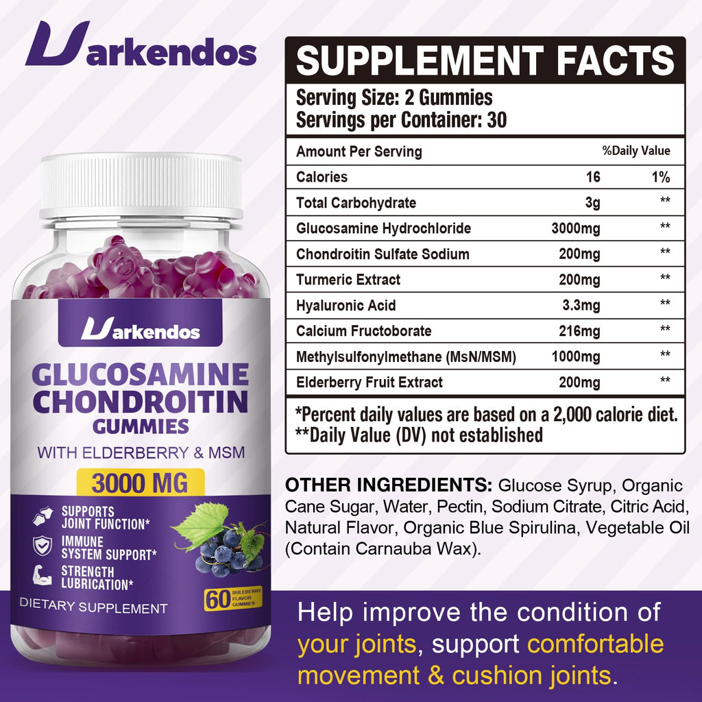 3000 mg glucosamine chondroitin gummies