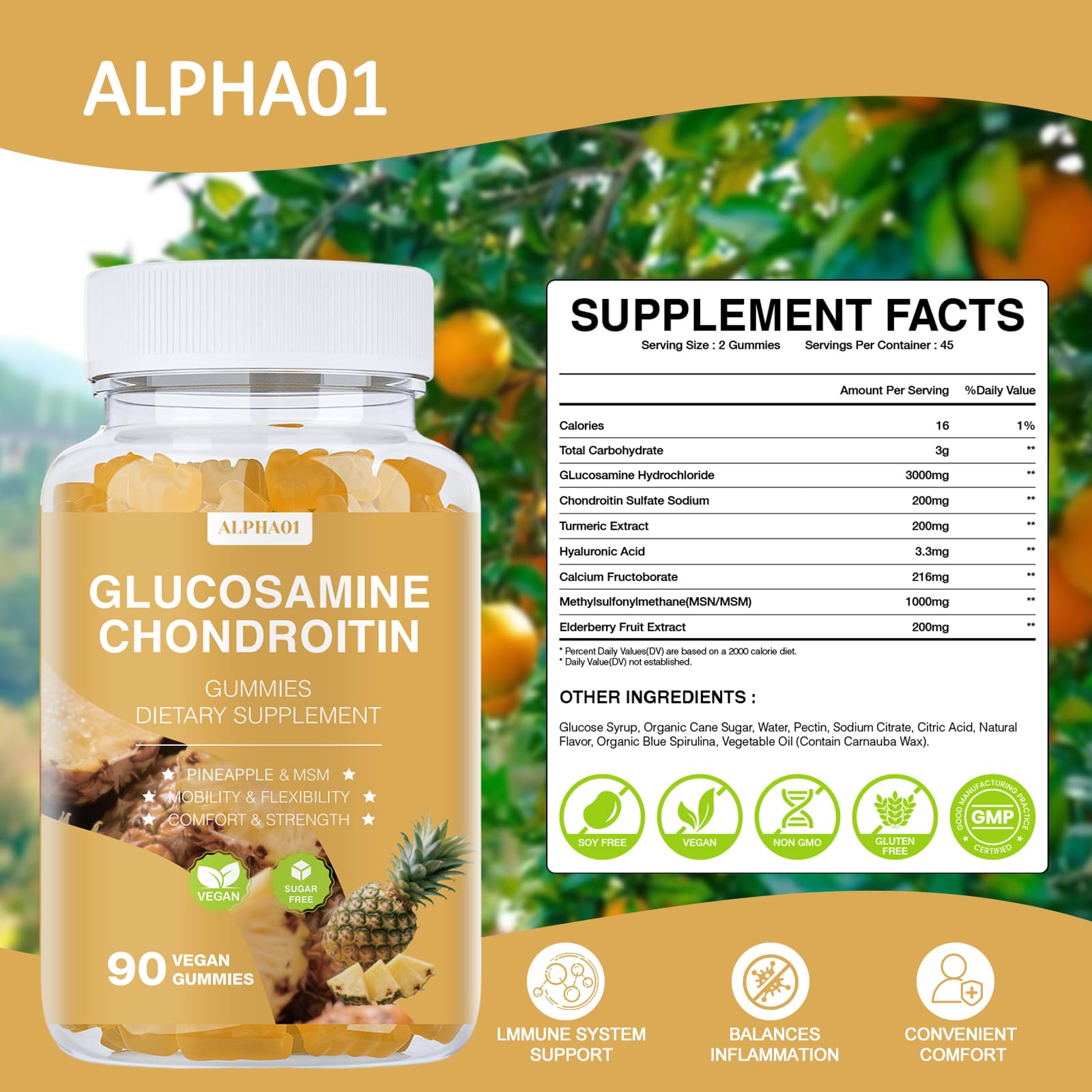 3000 mg glucosamine chondroitin supplement