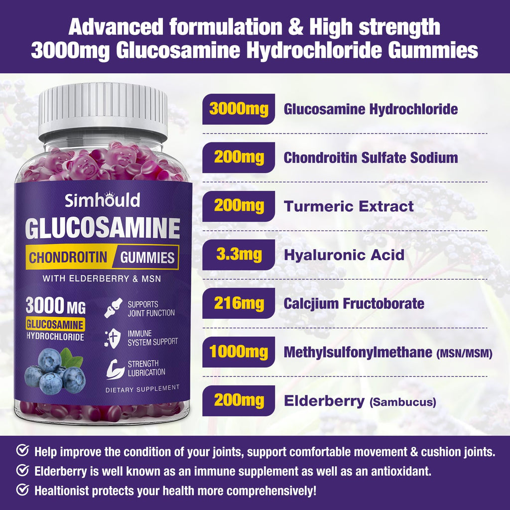 3000 mg glucosamine gummies for mobility