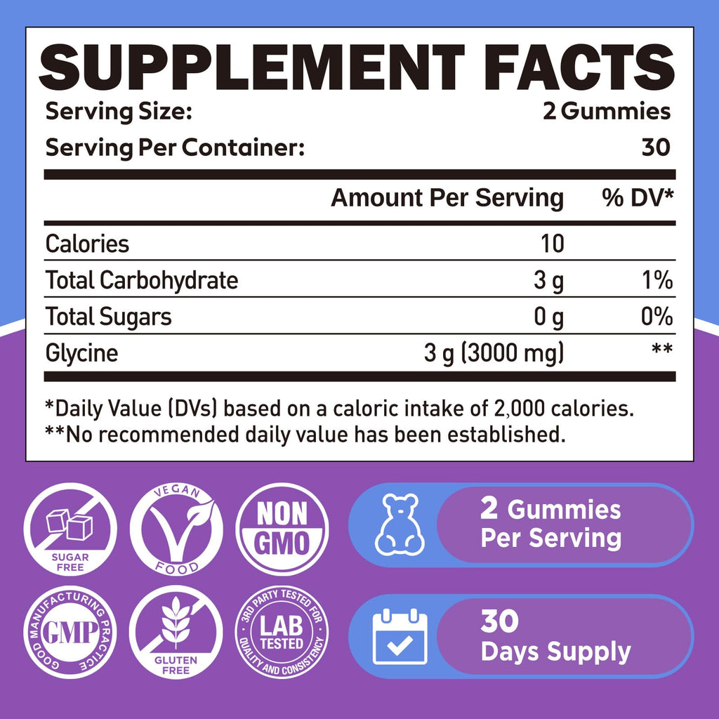 3000 mg glycine multivitamins benefits