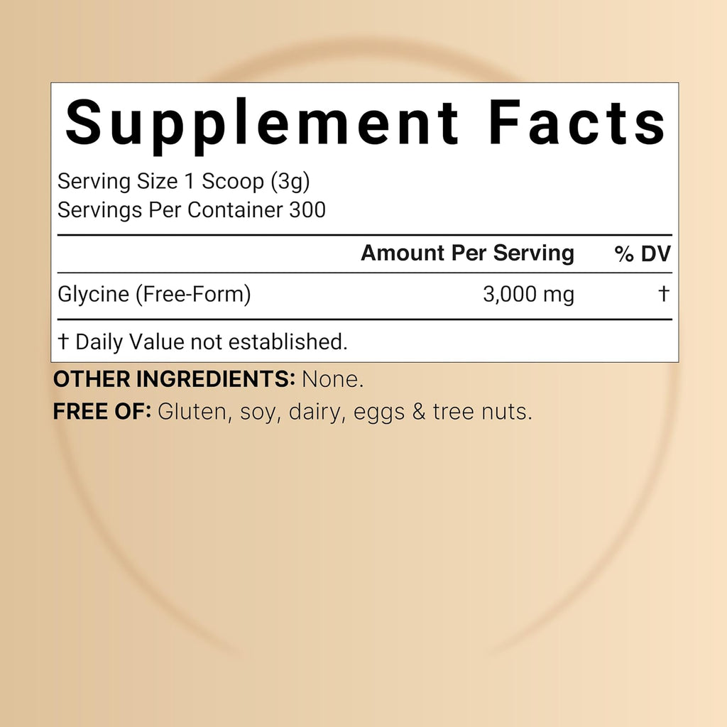 3000 mg glycine supplement benefits