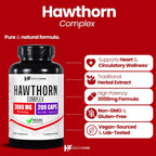 3000 mg Hawthorn capsules for heart health